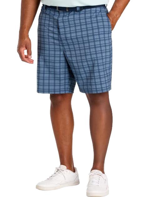 REEBOK Reebok Big & Tall Plaid Tech Golf Shorts
